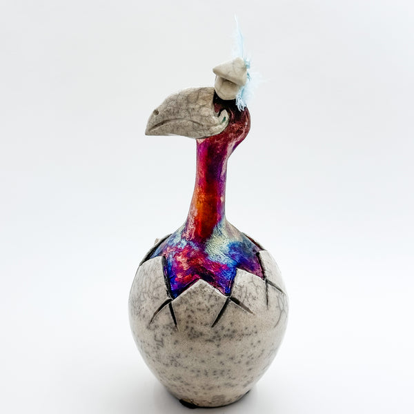 Do Do Bird Hatchling Raku - Raiford Gallery Inc