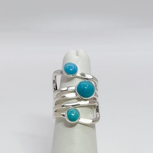 All turquoise wrap ring - Raiford Gallery Inc