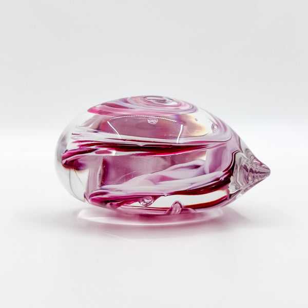 Pink on white paperweight heart - Raiford Gallery Inc