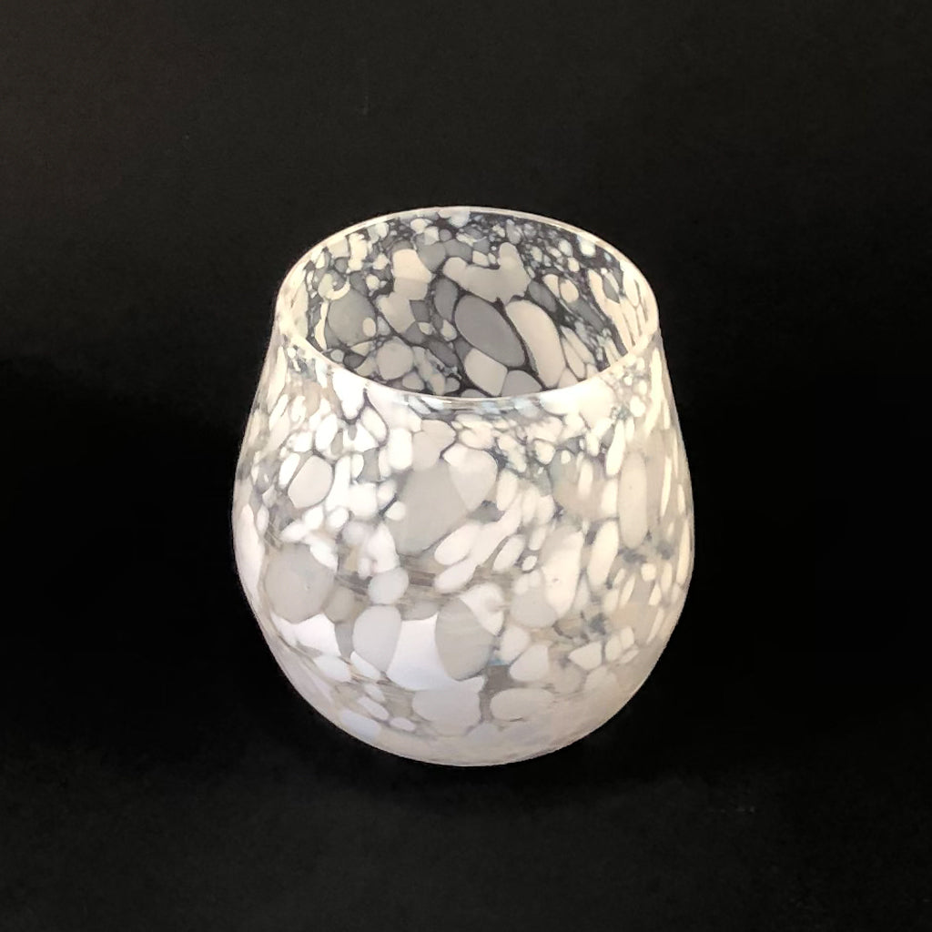 White Speckled Wine Tumbler - Raiford Gallery Inc