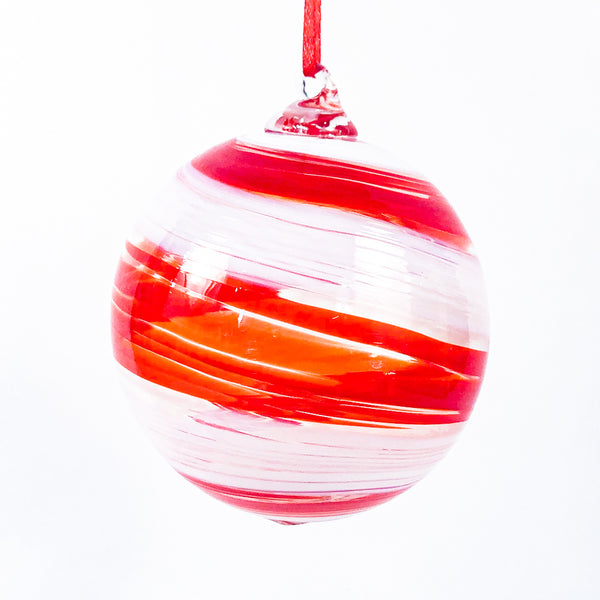 Peppermint Swirl Ornament - Raiford Gallery Inc